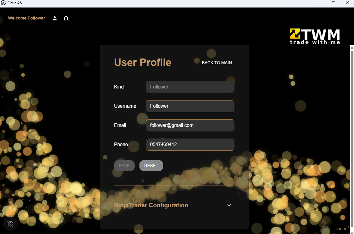 TWM User Profile